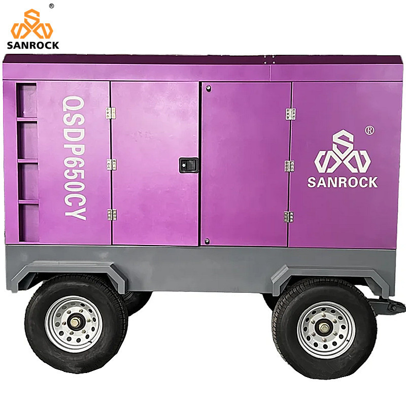 Diesel Screw Air Compressor Portable Air Compressor Machine Air Cooling ...