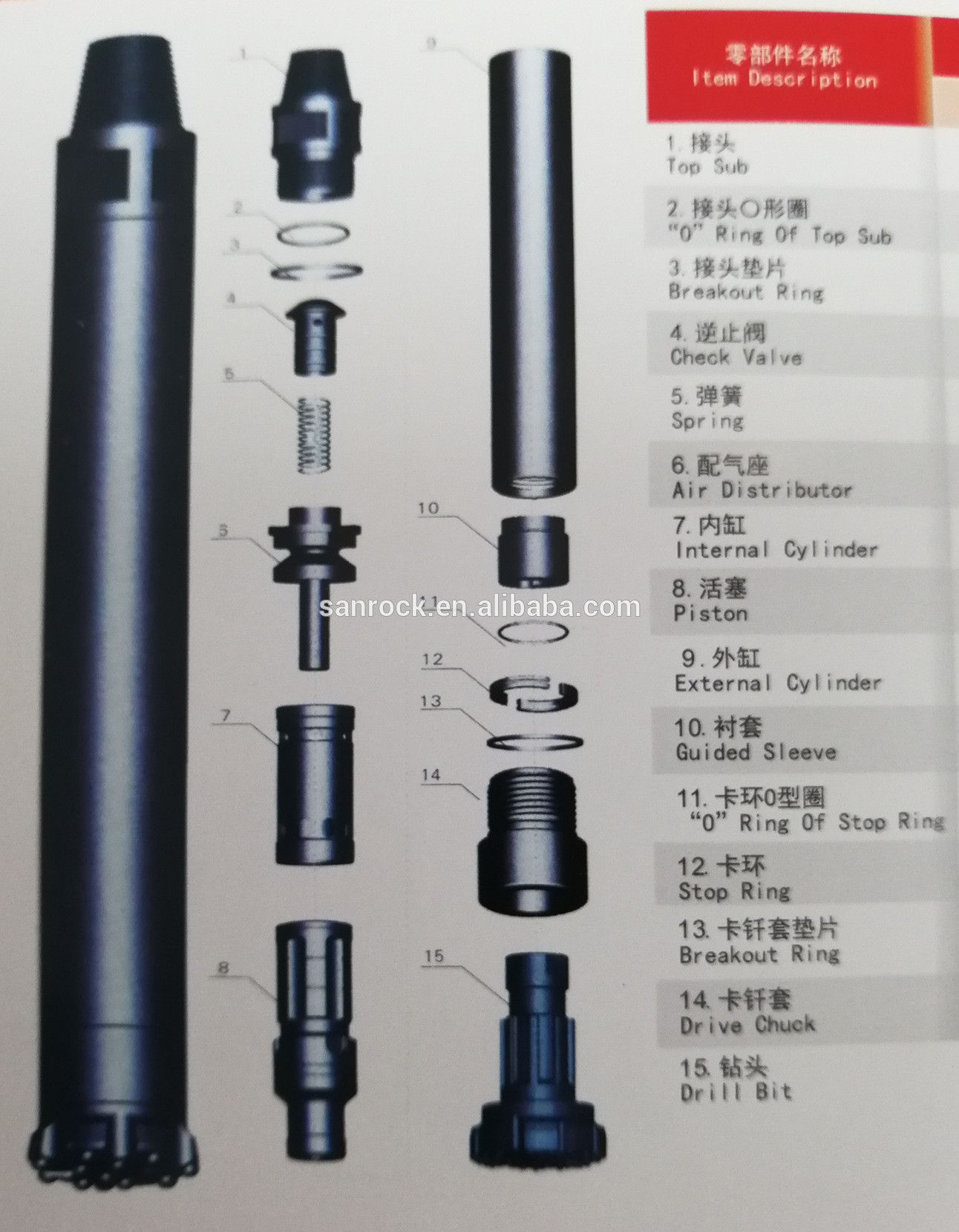 Construction Works Dth Bits And Hammers Ql40 Ql50 Ql60 Ql80 Ql95